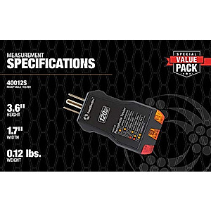 Southwire 10037K Electrical Test Kit with Full-Function Multimeter Non-Contact Voltage Detector and Outlet Tester Includes Test Leads and Batteries,Brown