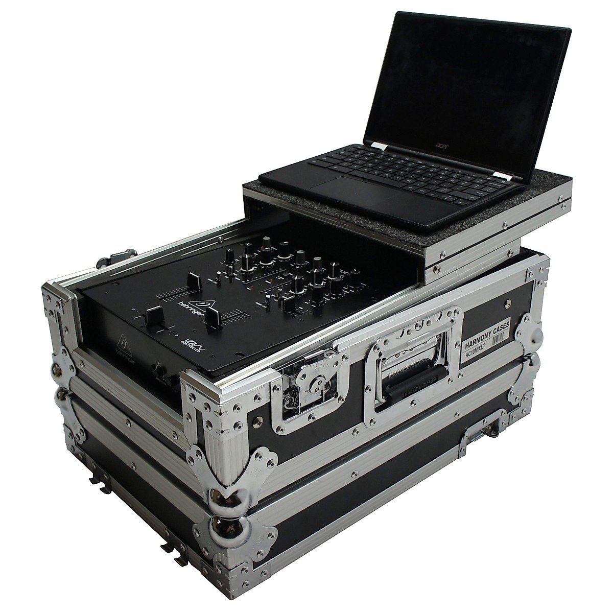 Harmony Audio HC10MIXLT Flight DJ Laptop Glide 10" Mixer Custom Case Compatible with Numark M4
