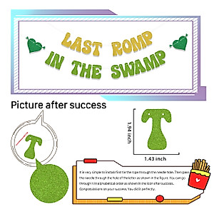 Last Romp in The Swamp Banner,Swamp Theme Party Decor,Bachelorette Party Decorations,Funny Swamp Bridal Shower Party Decor Supplies Gold & Green