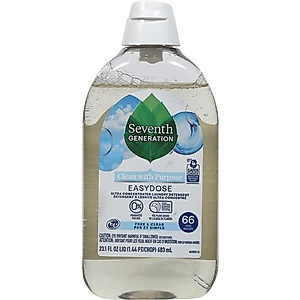 Seventh Generation EasyDose Laundry Detergent, Ultra Concentrated: 66 Loads, Free & Clear Designed for Sensitive Skin, 23.1 Fl Oz
