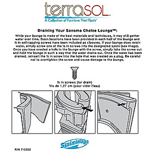 SwimWays Terra Sol Sonoma 2-in-1 Adult Pool Floats & Patio Lounge Chair, Durable Beach Chair & Outdoor Chaise Lounge, Chocolate