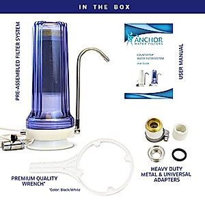 Anchor AF-3500 5-Stage Alkaline Counter Top Water Filter System (Clear)