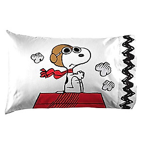 Jay Franco Peanuts Classic Pals 5 Piece Twin Bed Set - Includes Reversible Comforter & Sheet Set - Bedding Features Snoopy & Charlie Brown - Super Soft Fade Resistant Microfiber