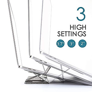 Invisible Laptop/tablet Stand Ultra-slim Lifting Stand Waterproof Adjustable Detachable Lightweight 2019 New Folding Computer Notebook Stand for 9.7Inch-15.6 Inch for Apple Mac/MacBook Pro/MacBook Air