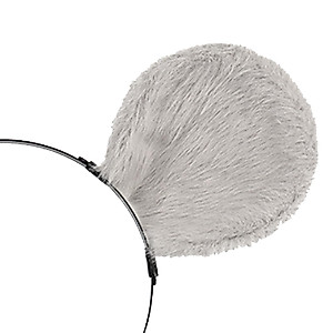 Deevoka Mice Ears Headband and Tail Plush Costume Accessory Set, Gray