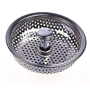 Pack of 2 Kitchen Sink Drain Strainer Basket and Stopper