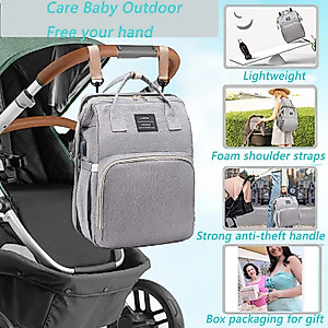 ANWTOTU Diaper Bag with Changing Station,Baby Diaper Bag Backpack,7 in 1 Travel Diaper Bag,Baby Bag Mommy Bag With USB Charging Port (Grey)