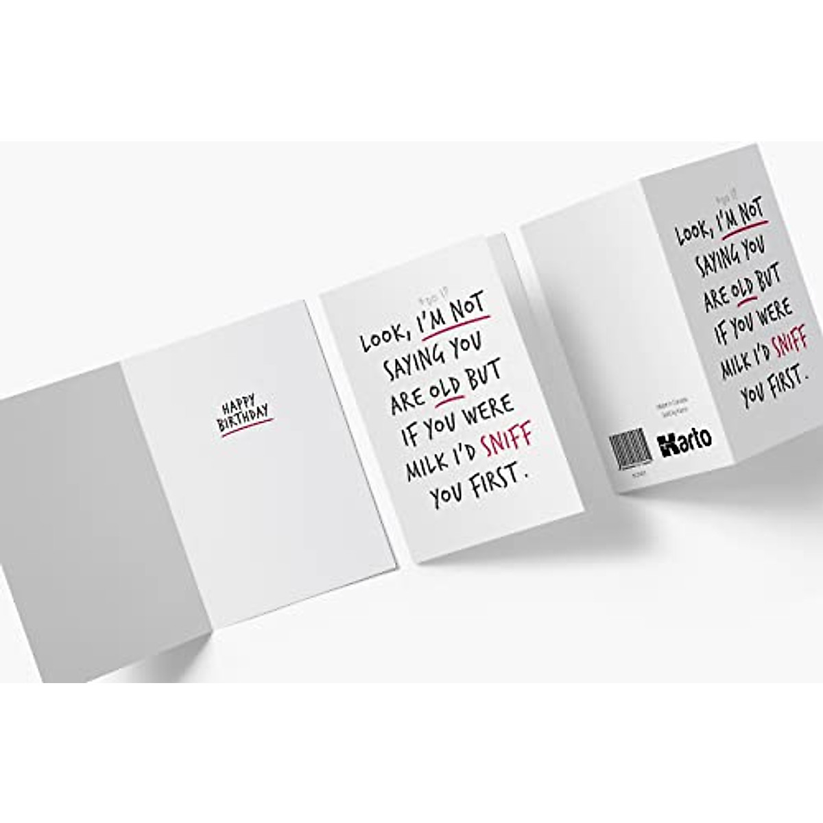 Funny Birthday Card For Men and Women, Single Large 5.5 x 8.5 Happy Birthday Card For Him Or Her, Birthday Card For Husband, Birthday Card For Brother - Birthday Card For Sister, Birthday Card For Son, Nephew, Niece - Karto - Old Milk