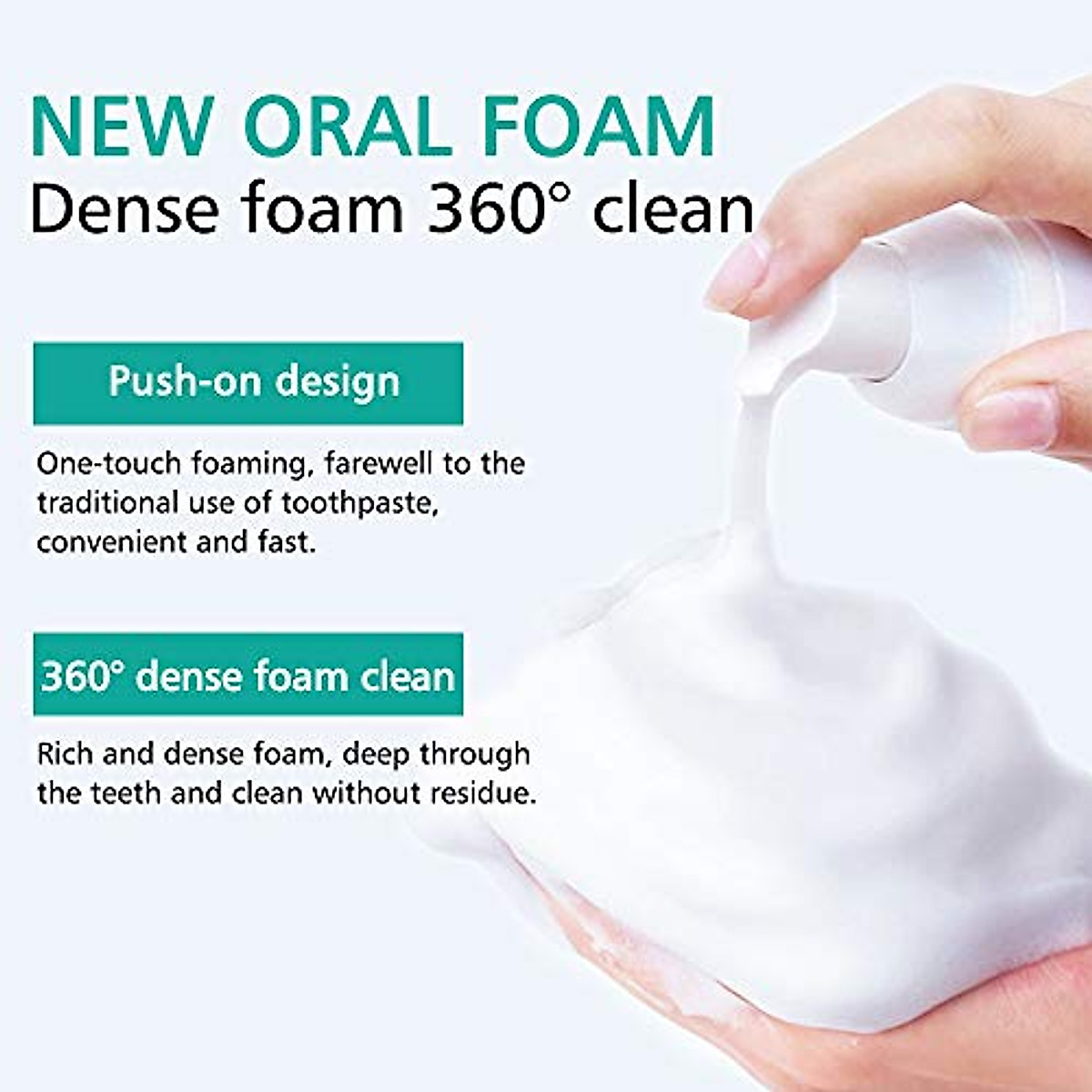2pcs Toothpaste Foam Whitening, 360°Deeply for Oral White and Clean,Foam Toothpaste for Sensitive Teeth,Toothpaste Foam with Natural Ingredients Baking Soda