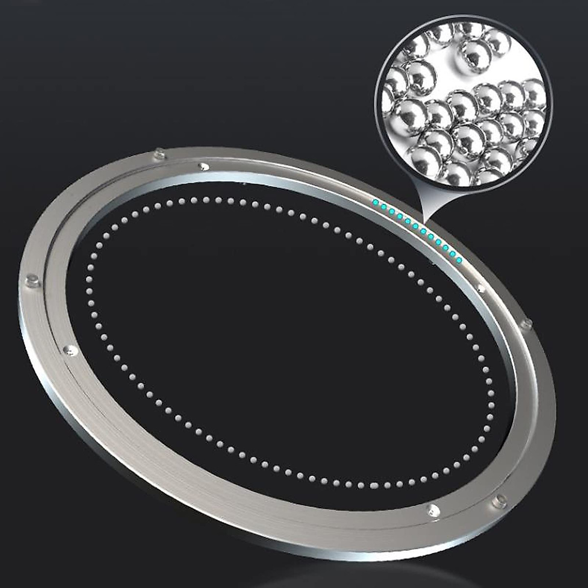 8-28 Inch Aluminium Lazy Susan Turntable Bearing Round Table Swivel Base Rotating Bearing Turntable 360 Degree Rotating For Dining Table TV Computer Monitor