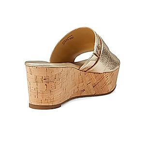 Michael Kors Jilly Platform Slide Pale Gold 9.5 M