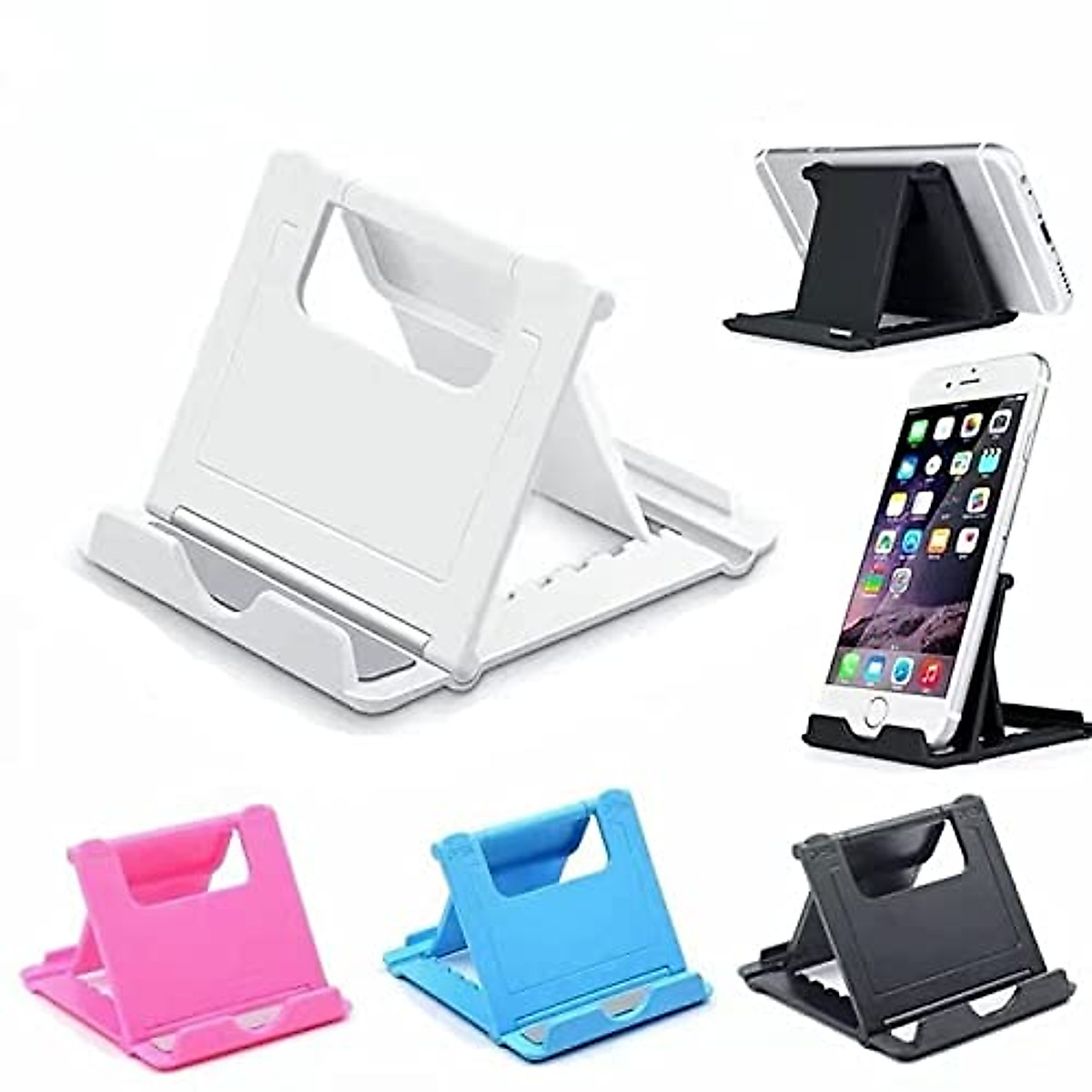ICOBES Mobile Phone Stand Table Adjustable Phone Holder Bracket Desktop Stand for Folding Mobile Phone Stand (Color : Yellow)