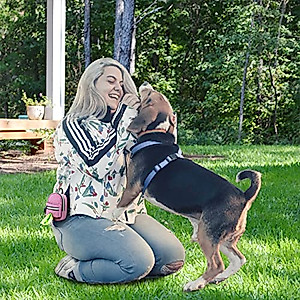 SUNNQ Dog Poop Bag Holder for Leashes, Dog Poop Bag Dispenser with Clip for Leash and Belt, Dog Treat Pouch for Training, Dog Waste Bag Holders for Walking Hiking Running Travel(Purple)