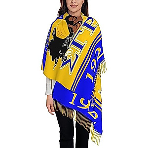 Beyli Sigma Gamma Rho Scarf Winter Warm Long Scarf Sister Gift Soft Tassel Scarf 77.6" * 28.3" Tassel 4"