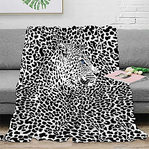 Cheetah Print Fleece Throw Blanket,330GSM 40"x50" Fuzzy Cozy Comfy Super Soft Cheetah Print Blanket Gifts for Women Kids Boys and Girls