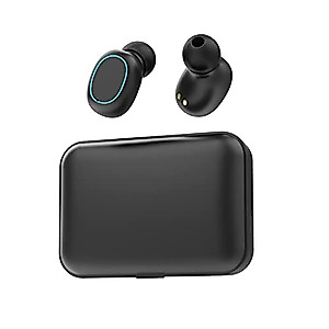 Laud True Wireless Earbuds – Sound ProBuds Compatible with iOS & Android - Built-in Microphone - Portable Charging Case with Digital Display - Black