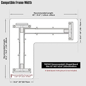 TOPSKY 3-Motor Electric Adjustable Standing and Sitting Computer Desk with 3 Legs for Home and Office 270lb Weight Capacity (Black Frame Only)