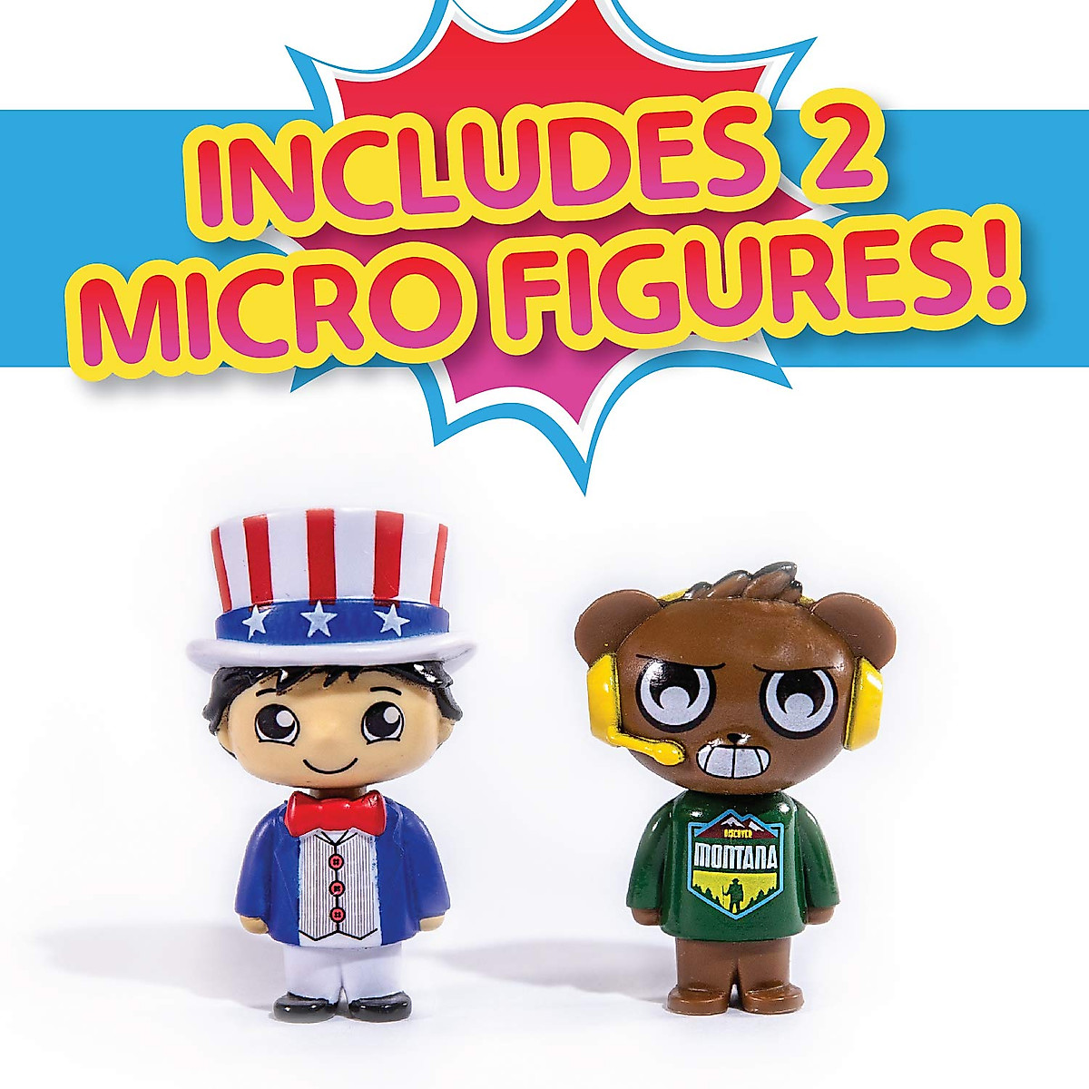 Far Out Toys Ryan’s World Road Trip Board Game, A Journey Through All 50 US States, Educational Adventure, Cities, Towns, Geography, Collectible Micro Figures & Cards, Surprise Suitcase Tiles, Ages 3+