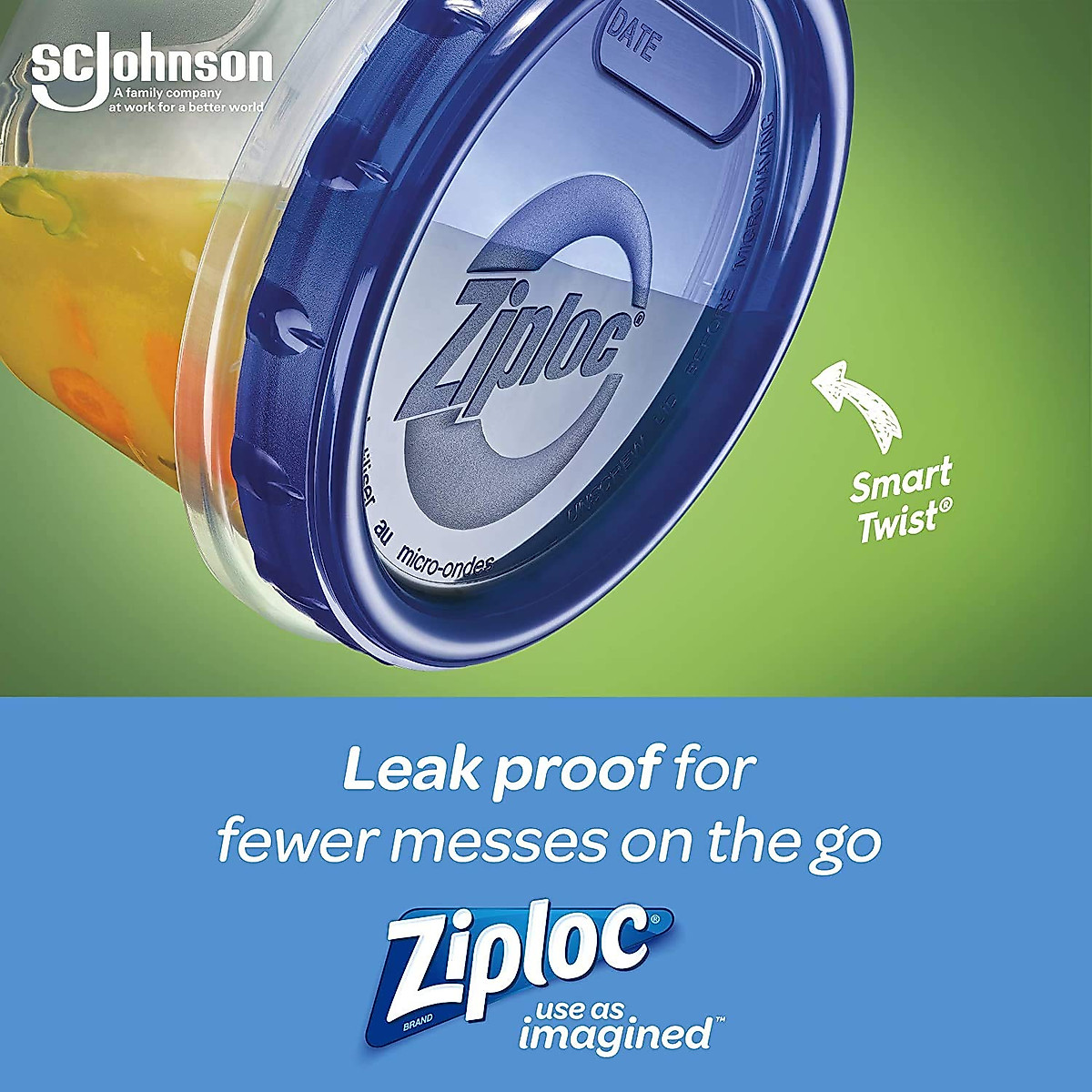 2 Pack 946mL Twist N Lock Disposable Food Containers