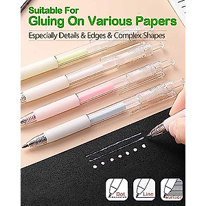 Oythiem Ball Point Glue Pen - Applying Glue Like Writing, Kids-Friendly Precise Apply and Easy Control, Quick Dry Glue Pen for Crafting, Scrapbooking, Card Making, Kids School Craft Supplies (6-Pack)