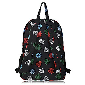 Nickelodeon Avatar the Last Airbender Backpack - Black Avatar the Last Airbender Aang Allover Knapsack