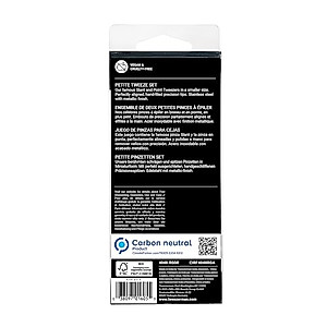 Tweezerman Rose Gold Petite Point and Slant Tweezer Set with Travel Case