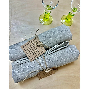 Trendy Tripper 100% Pure Lithuanian Linen Tea Towel Natural White Melange 20” x 27” (Natural White Melange, 1)