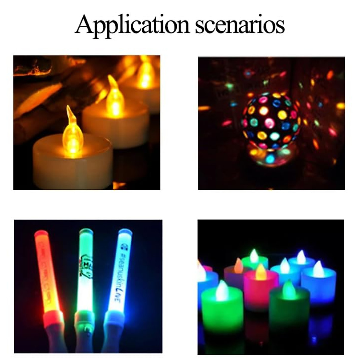 Cleiscry 100PCS 3mm/ 5mm Candle Led Flicker Red Yellow White Green Blue Orange Light Flickering LEDs Flash Blink Dip Led Diode Intermitente Light Lamp Flicker (White Flicker LED, 5mm LED 100pcs)