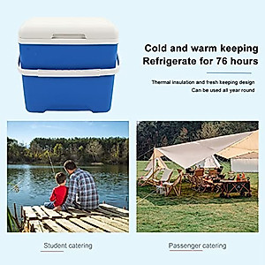 Insulation Box, Widen Handle 76 Hours Refrigerate 13.8L Super Load Bearing Thickened Material Portable Fresh Keeping Box for Camping