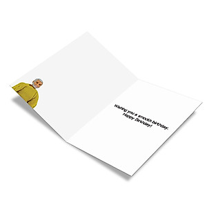 NobleWorks -1 Funny Men's Birthday Card with Envelope - Man Joke, Notecard for Happy Birthdays - Body Waxes C6950BDG