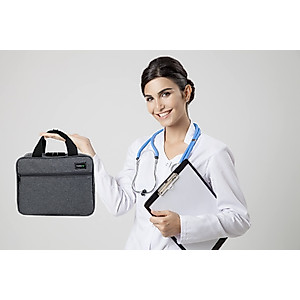 Kaddy Large Medicine Bag, Secure, Padded, Pill Organizer Box, Case for Bottles of Medicine or Supplements; Storage; Toiletry; 3 Digit Lock, Grey