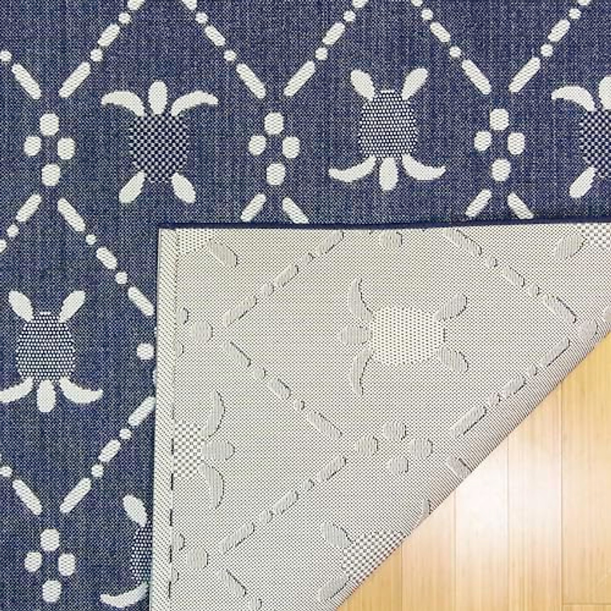 Gertmenian Reyn Spooner Kona Coast Fresco Hawaiian Tropical Rugs | Washable, Stain & UV Resistant Indoor Outdoor Area Rug | Teal Blue Ivory Cream, Royal Hanu Sea Turtle, 2x6 Runner, 46662