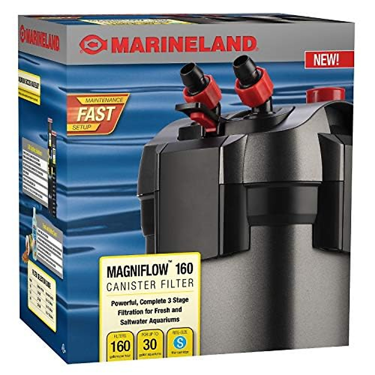 Marineland Magniflow Canister Filter for Aquariums, Fast Maintenance