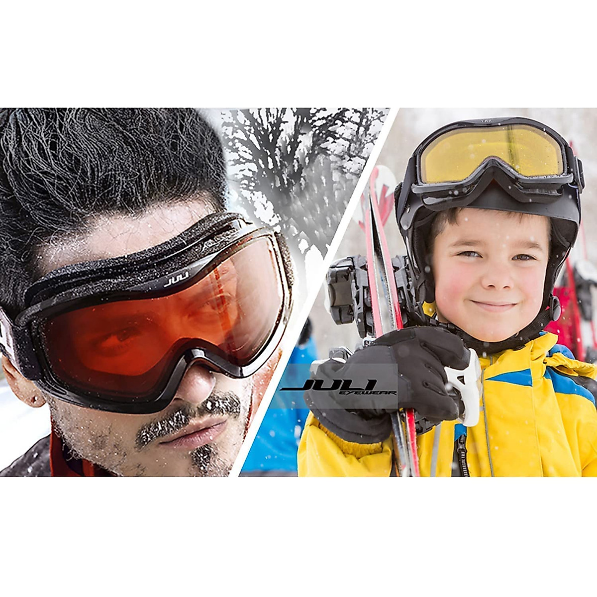 JULI Eyewear MAXJULI Ski Goggles,Snow Snowboard Goggles for Men Women Kids Snowmobile Skiing Skating