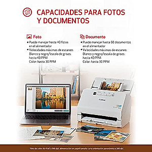 Canon imageFORMULA RS40 Photo and Document Scanner, with Auto Document Feeder | Windows and Mac | Scans Photos - Vibrant Color - USB Interface - 1200 DPI - High Speed - Easy Setup