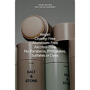 SALT & STONE Natural Deodorant - Eucalyptus & Cedarwood | Extra Strength Natural Deodorant for Women & Men | Aluminum Free with Seaweed Extracts, Shea Butter & Probiotics | Free From Parabens, Sulfates & Phthalates (2.6 oz)