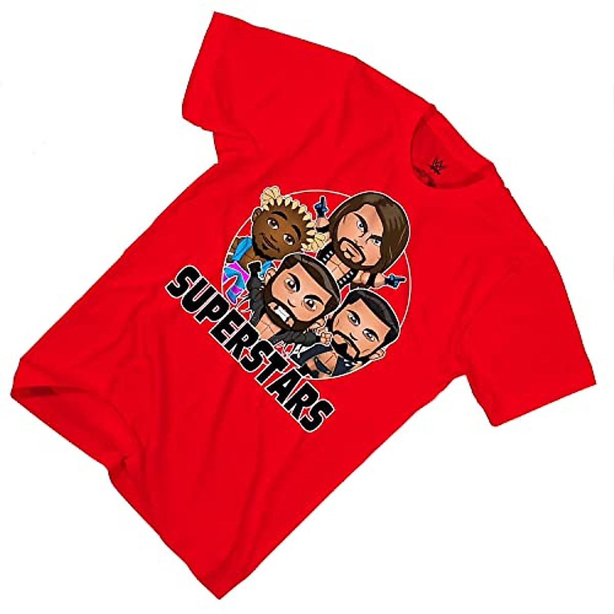 WWE Boys Superstars Group Shirt Superstar Tee - World Wrestling Champion T-Shirt (Red, X-Small)