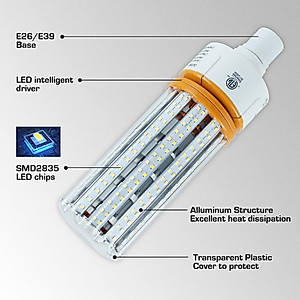 1000W Equivalent LED Corn Light Bulb, 100W Led Corn Bulb 5000K Daylight White,High Bay Lighting 15000 Lumen, E26/E39 Base LED Bulbs, Large Area Lights for Outdoor Indoor Warehouse Garage Offices