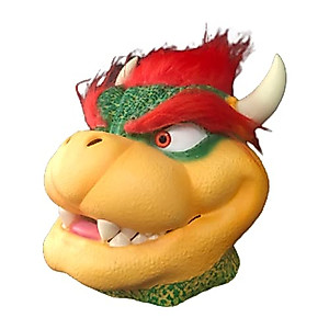 ONWEE Bowzer Koopa Latex Mask and claws Gloves Super Bros Monster Villain Cosplay Halloween Theam Party Costume Props (Mask)