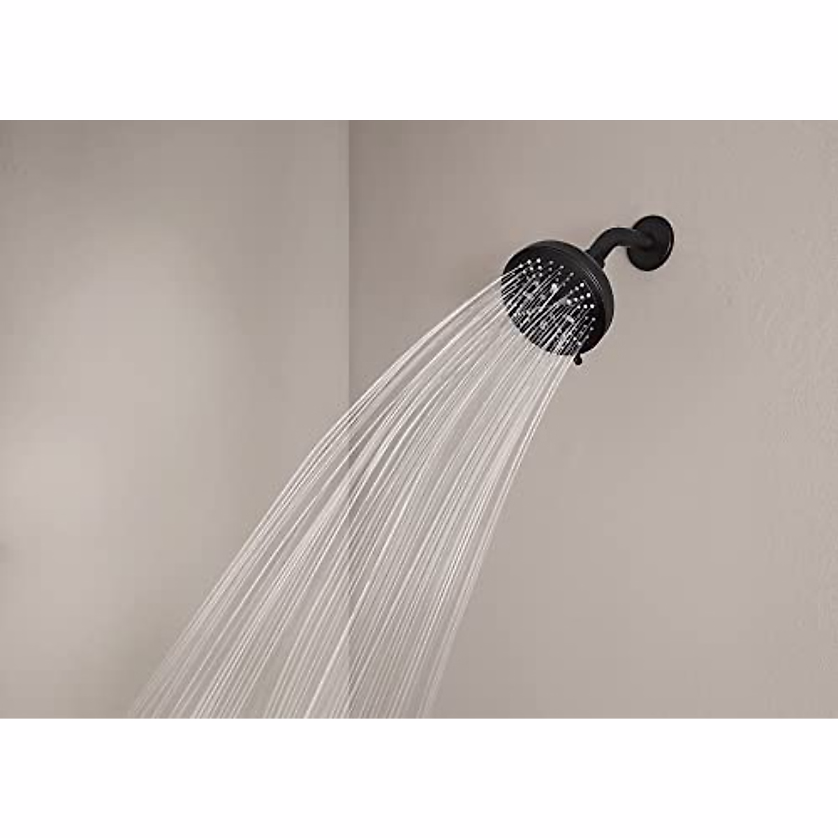 Moen 200W0BL Hydro Energetix Eight-Function 5" Diameter Spray Head Standard, Matte Black