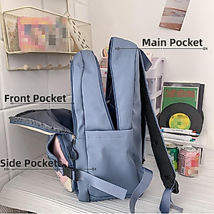 Zesenko Aesthetic Kawaii Back to School Bookbag Large Capacity Backpack for Teen Girls with Cute Pendant Daypack (pink)