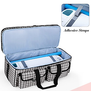 Yarwo Double-Layer Carrying Bag Compatible for Cricut Maker, Cricut Explore Air (Air 2), Silhouette Cameo 4, Travel Storage Case for Die-Cut Machine and Craft Accessories, Dots (Patent Pending)