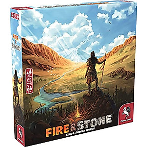 Fire & Stone - Board Game by Pegasus Spiele 2-4 Players – Board Games for Family – 45-60 Minutes of Gameplay – Games for Family Game Night – Kids and Adults Ages 10+ - English Version