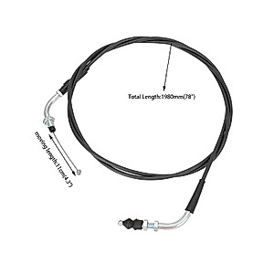 YOXUFA 78 inch Throttle Cable for GY6 50cc 80cc 90cc 110cc 125cc 150cc 139QMB 157QMJ Scooter Tao Tao VIP Future Champion Ice Bear Jonway Roketa Wildfire Vespa Buggy Moped ATV Go Kart Motorcycle Parts