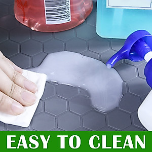 Under Sink Organizers with Drain Hole - Silicone Mat - Perfect for Kitchen and Bathroom Organization and Storage