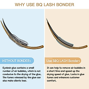 Lash Bonder For Eyelash Extensions 15 ML B&Q Lash Sealant For Eyelash Extensions Super Bonder For Lash Extensions Glue Accelerator Waterproof and Oil Proof (Bonder,15ml)