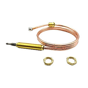 Universal Gas Thermocouple 24" Length Used on BBQ Grill or Fire Pit Heater or Gas Water Heater M8x1 End Nut and Head Tip