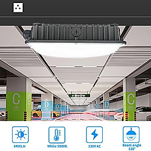 WYZM LED Canopy Light 70W, 8,450Lumens, 5500K Daylight, 400W HPS/HID Equivalent, NO Weather Proof,9.5" x 9.5",120V AC for Playground, Gym, Warehouse, Garage,Backyard