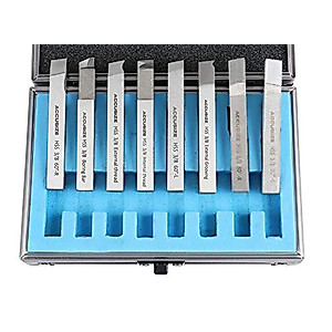 Accusize Industrial Tools 3/8'' 8 Pc Hss Tool Bit Set, Pre-Ground for Turning and Facing Work, 2662-2003