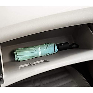 Shinok Travel Umbrella Compact Folding Sun Umbrellas Lighweight Auto Open Close for Women Parasol Mint Green